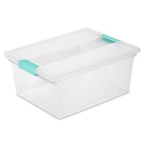 Clip Box, Stackable Storage Bin with Latching Lid, Plastic Container to ...