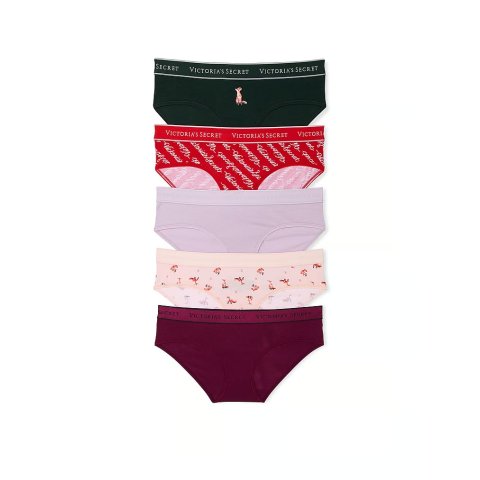 5-Pack Logo Cotton Hiphugger Panties 内裤套装 5条 28.00 超值好货 | 北美省钱快报