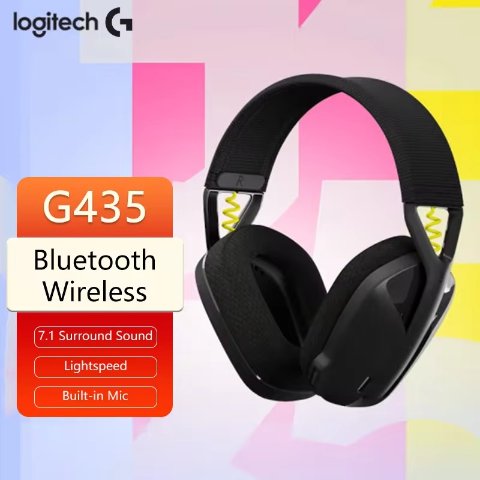 Logitech G435 LIGHTSPEED Bluetooth Wireless Gaming Headset Surround ...