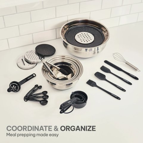 Thyme & Table, 32 Piece Stainless Steel Mixing Bowls and Food Prep Set