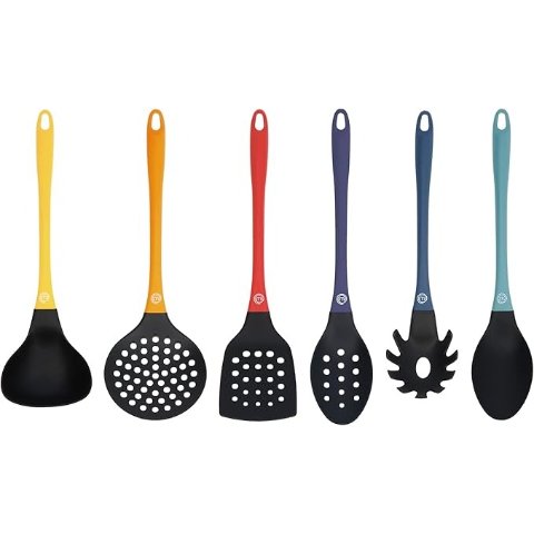 Kitchen Utensils Set, Nylon Cooking Utensils Set of 6, Non Toxic & Non ...