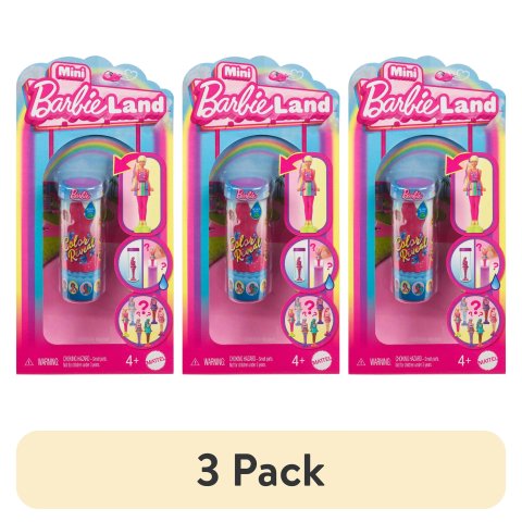 (3 pack) Barbie Mini BarbieLand Color Reveal Dolls, 1.5-inch Doll with ...