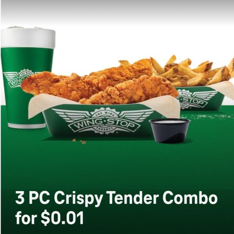T-mobile Tuesday deal: wingstop food 1 cent 3pc crispty tender combos