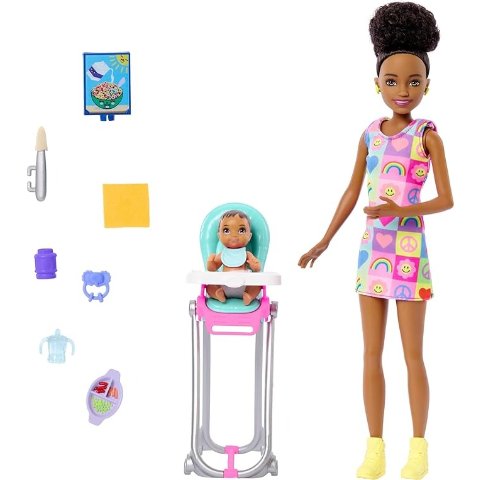 Skipper Doll & Playset with Accessories, Babysitting Set Themed to ...