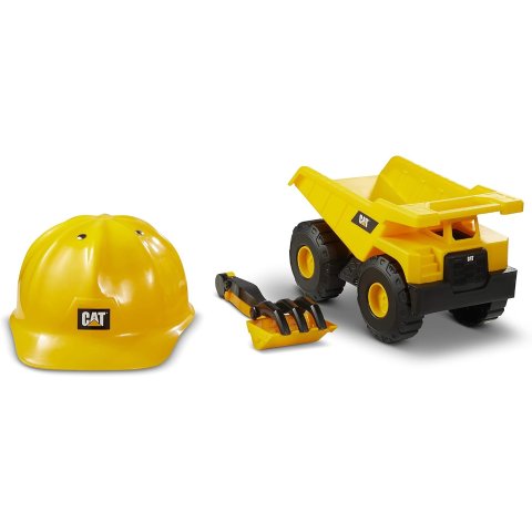 CAT Construction Toys, Dump Truck Set with CAT Hard Hat and Sand Tools ...