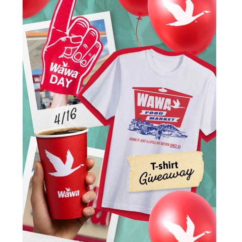 Wawa Offers a chance to win a throwback tee FREE wawa day coffee brews