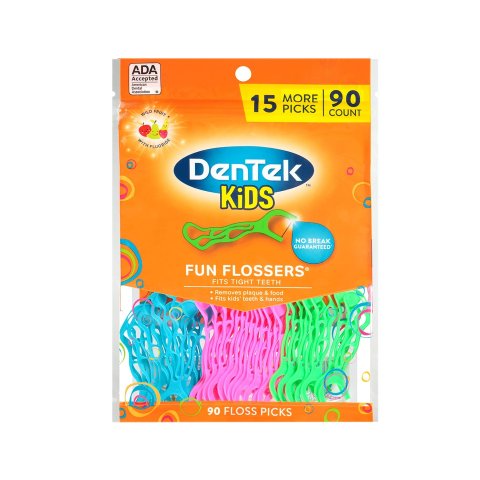 DenTek Kids Fun Flossers, Wild Fruit, 90 Count $1.74