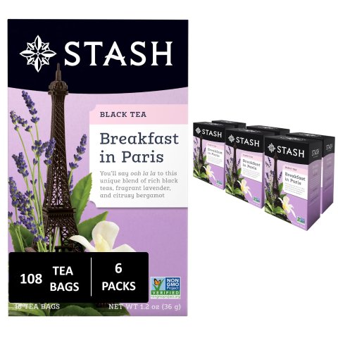 Stash Breakfast In Paris Black Tea 108 Bags Stash 巴黎早餐红茶 6盒108包 佛手柑+薰衣草 ...