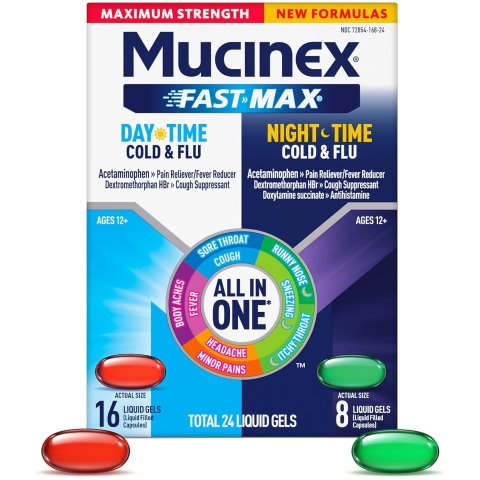 Mucinex Fast-Max Cold & Flu Medicine 24 Count $7.97
