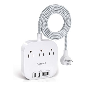 One Beat Power Strip with 3×Outlet 4×USB $9.99
