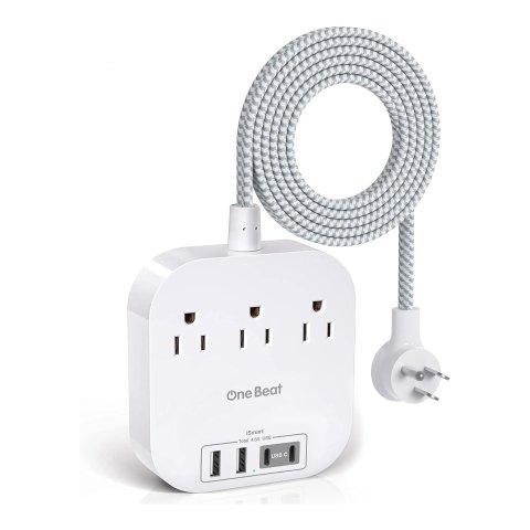 One Beat Power Strip with 3×Outlet 4×USB $9.99
